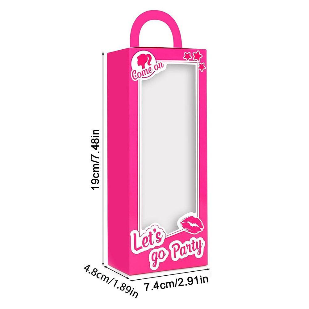 12pcs Pink Barbi Gift Box Cowgirl Theme Birthday Candy Box Girl Party ...