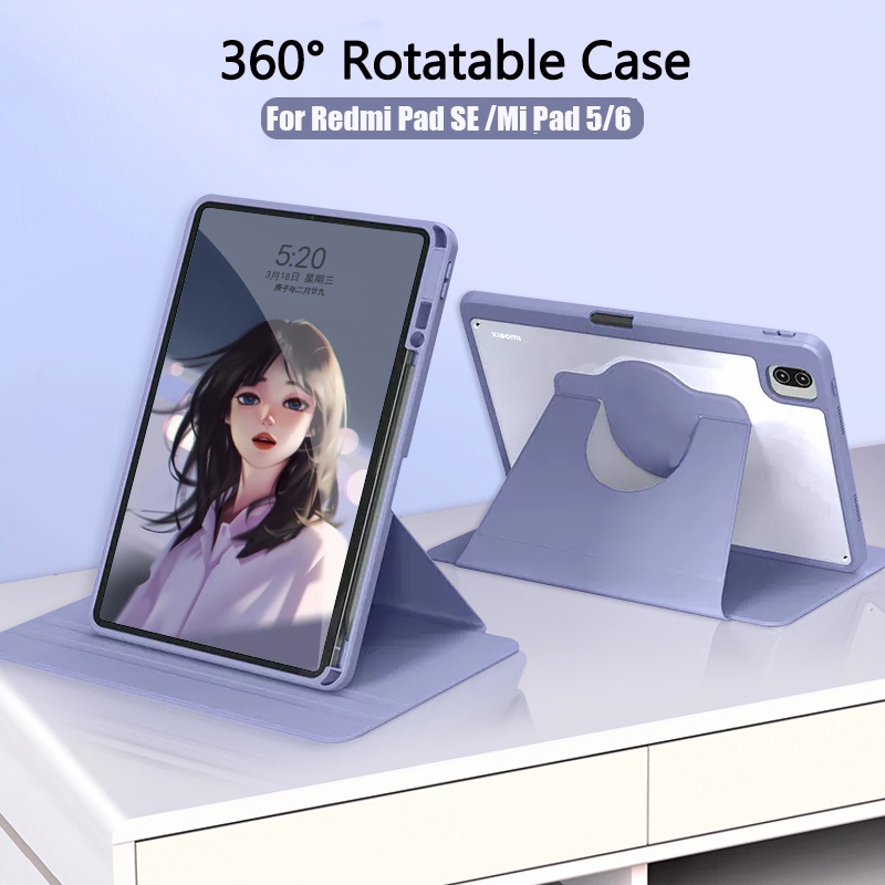 For Xiaomi Redmi Pad SE 11 inch 2023 Case with Pen Slot Cover 360 ...