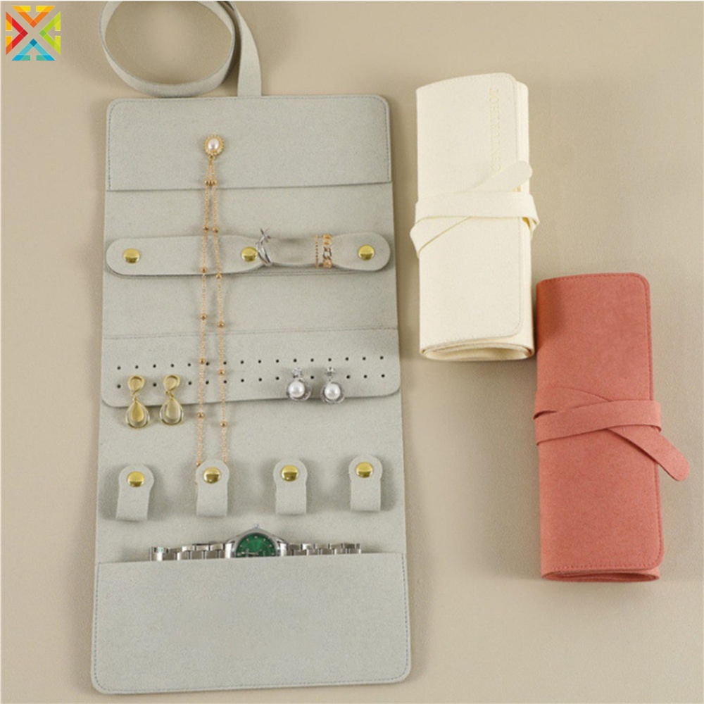 Portable Travel Jewelry Organizer Box Roll Jewellery Storage Pouch for ...