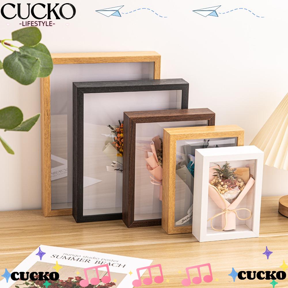 CUCKO Wooden Photo Frame, Multi-size Natral Wood Black Shadow Box Frame ...