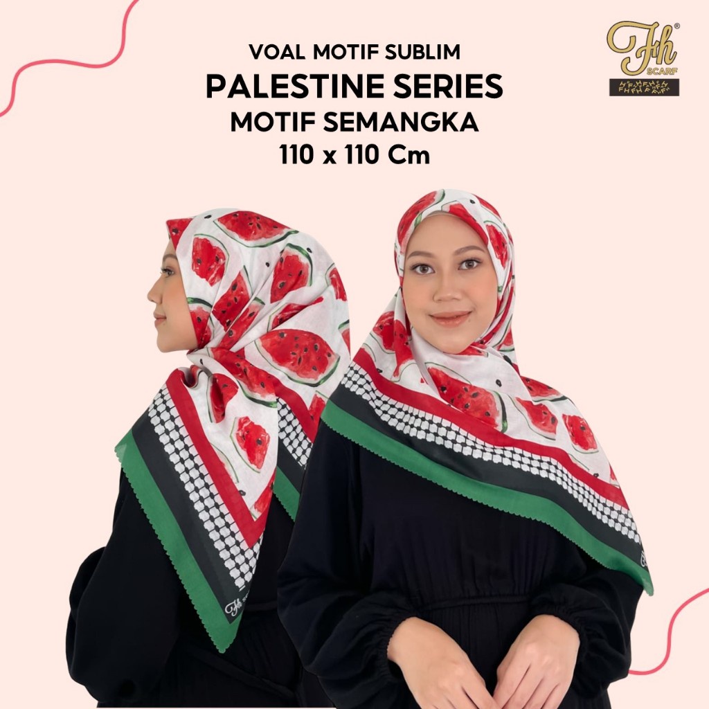 Fh Scarf Voal Palestine Series Watermelon Motif | Shopee Singapore
