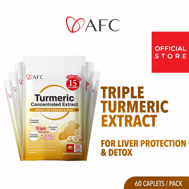 [6 packs] AFC Turmeric Concentrated Extract Best Triple Turmeric ...