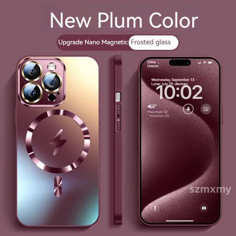 Nano Plum Colored AG Nano Magnetic Phone Case for Iphone 16 15 13 12 11 ...