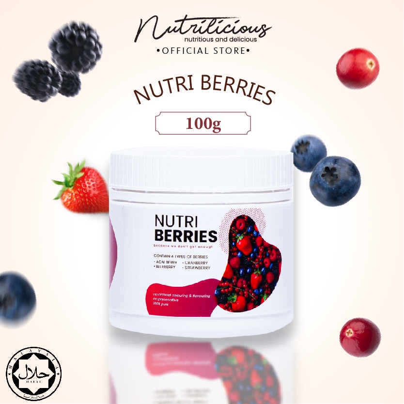 NUTRILICIOUS Organic Nutri Berries 100g - Acai Berry Powder | Skin ...