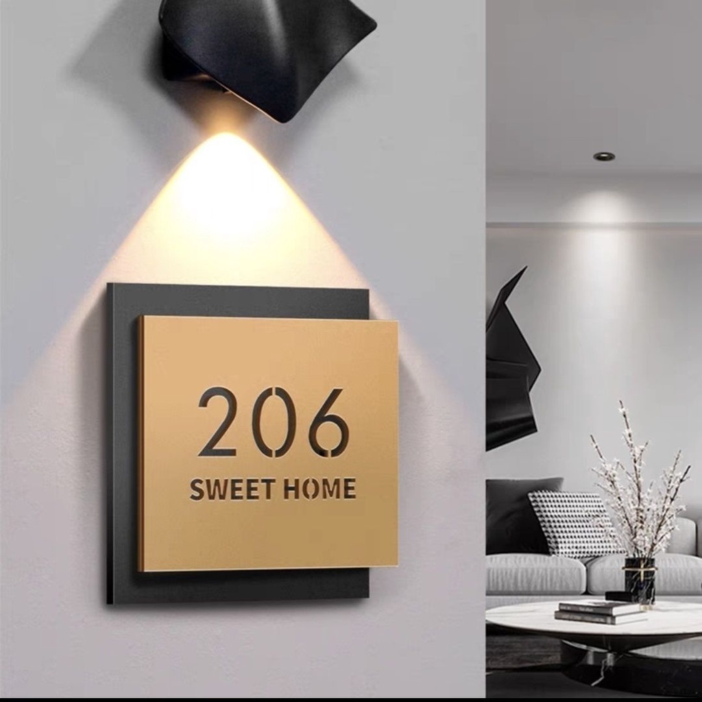Acrylic Customised Unit Sign door sign door unit number house number ...