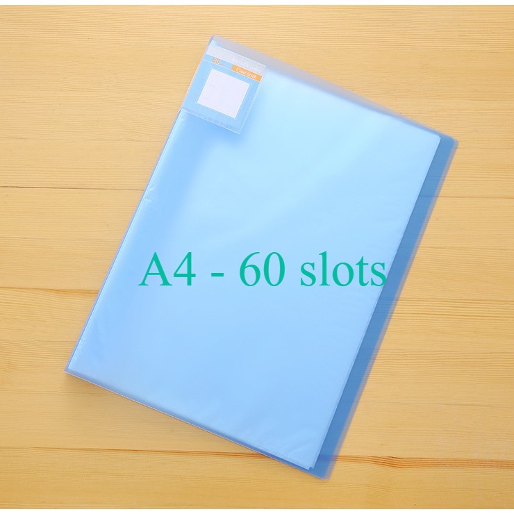 A4 Size Display Book 60 Transparent Pocket Clear Folder A4 Drawing ...