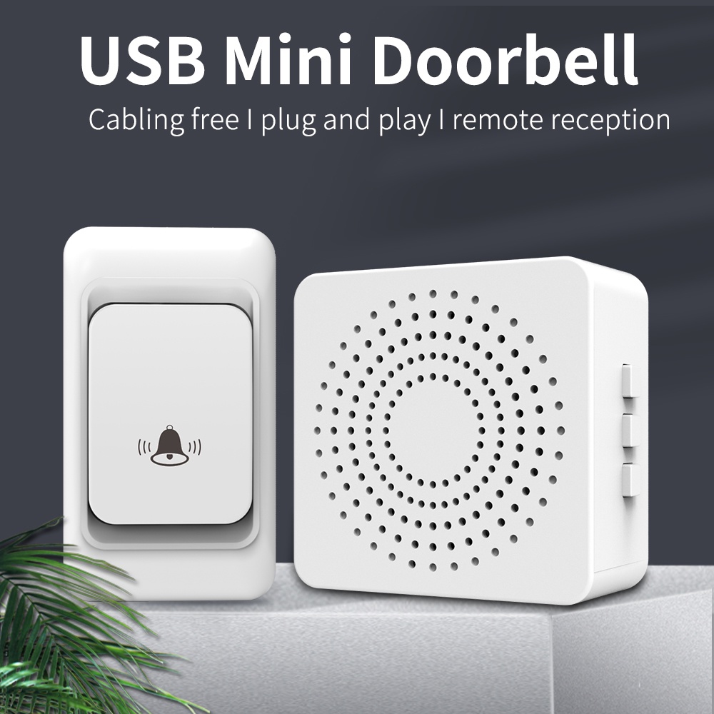 USB mini Door bell Wireless Doorbell home doorbell 150M range 38 chime ...