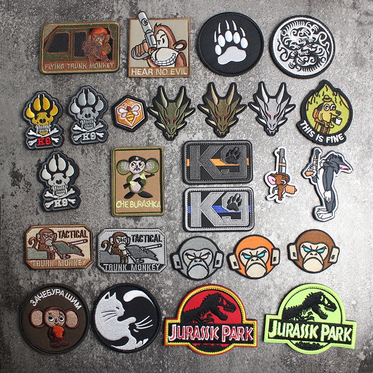 3d Embroidered Velcro Armband Tactical Monkey Sticker Armband Clothes ...