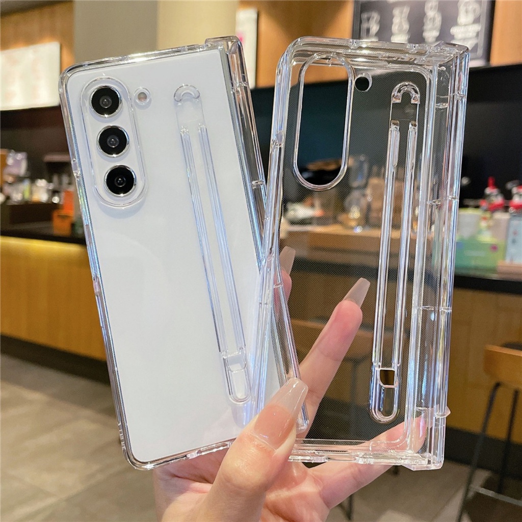 HOCE Hinged Clear Shockproof Case for Samsung Galaxy Z Fold 5 All ...