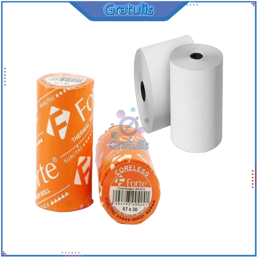 Rolled PAPER 1P FORTE 57 X 30 MM / BLUETOOTH ROLLED PRINTER STRUK ...