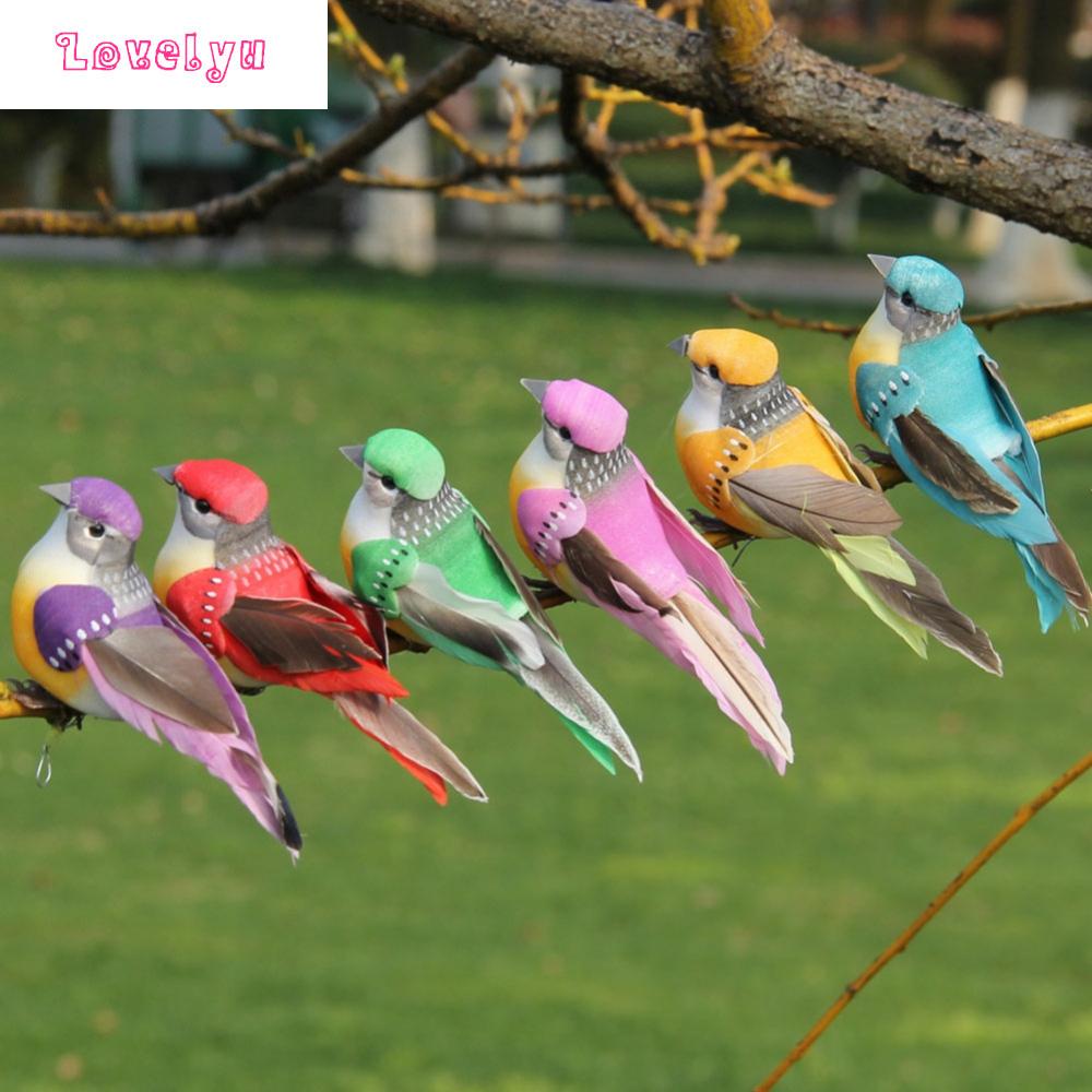 12pcs Simulated Birds Artificial Birds Feather Wedding Decoration Shopee Singapore 