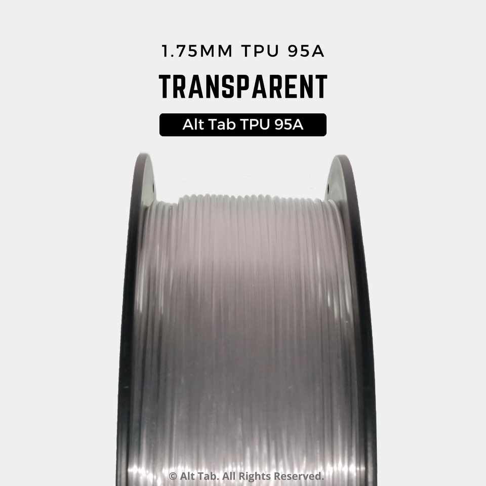 (Local Stock) Transparent TPU 95A Filament Basic Series 1.75mm 1kg for ...