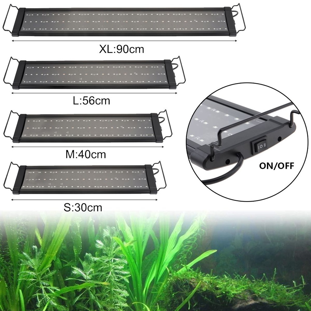 30cm-90cm Full Spectrums LED Aquarium Lights Slim Fish Tank Light ...