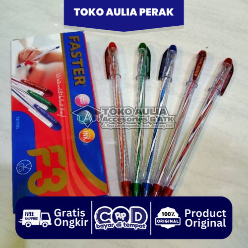 Faster GEL PEN F3 INK/pcs CURRENT INK/ ANTI-ACTIVE PEN RETAIL | Shopee ...