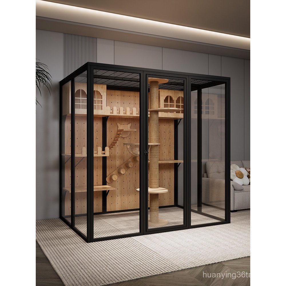 Custom Panoramic Glass Cat Villa Cat House Cat Shelter Large Luxury ...