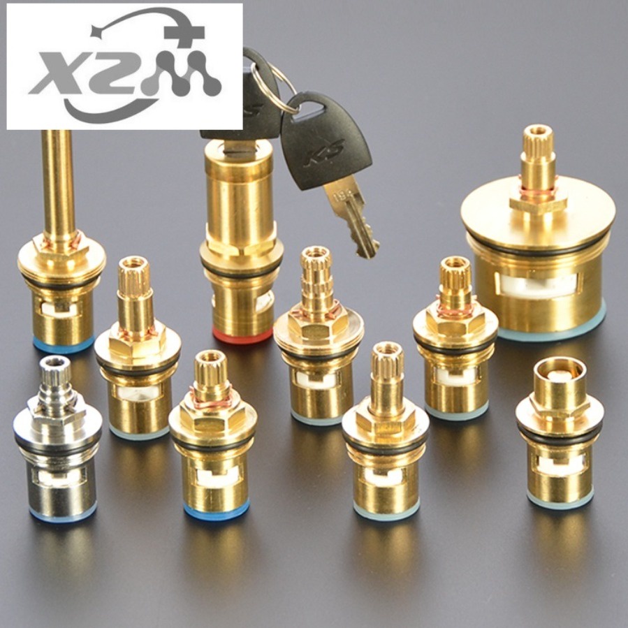 Xzm] Faucet Copper Valve Core Hot and Cold Water Quick Open Triangle ...
