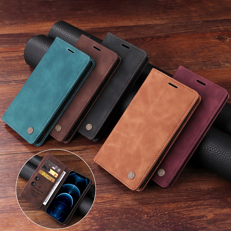 Flip Case Casing Samsung Galaxy S24 S23 S22 S21 S20 Ultra S10 Plus S21FE S20FE S23FE Leather ...