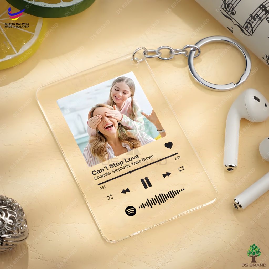 Dekorasi Keychain Muzik/ Special Custom Spotify Keychain With Picture ...