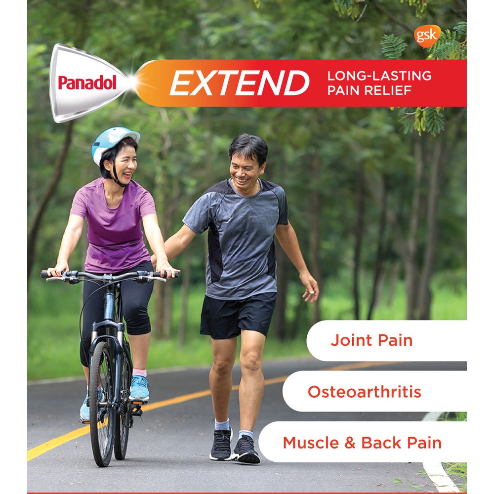 PANADOL Extend, Paracetamol for Long Lasting Pain Relief, Back Pain ...