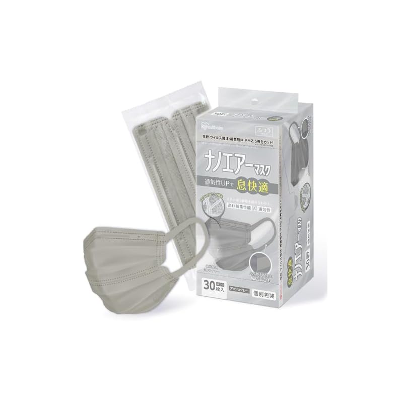 [Japan Products][IRIS OHYAMA] Nonwovens Nonwovens Nano Air Mask Pleated ...