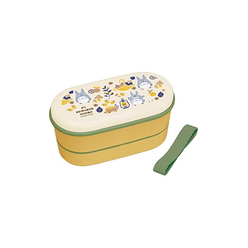 [Direct from Japan]Skater Koban Shaped 2-Tier Lunch Box 630ml My Neighbor Totoro KURASHI Ghibli ...