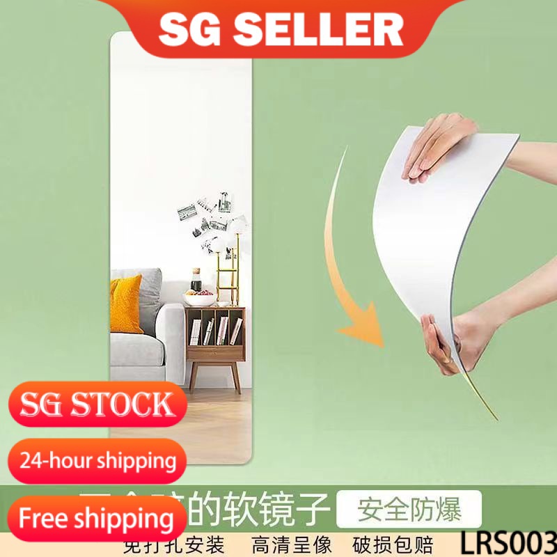 【SG stock】Acrylic mirror wall sticker,Acrylic Full Body Mirror Attached ...