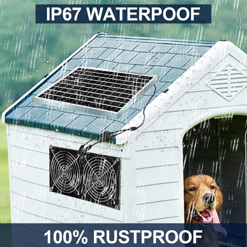 NEW 3500RPM Exhaust Fan 20W Solar panel automatic Aquarium Fan Silent ...