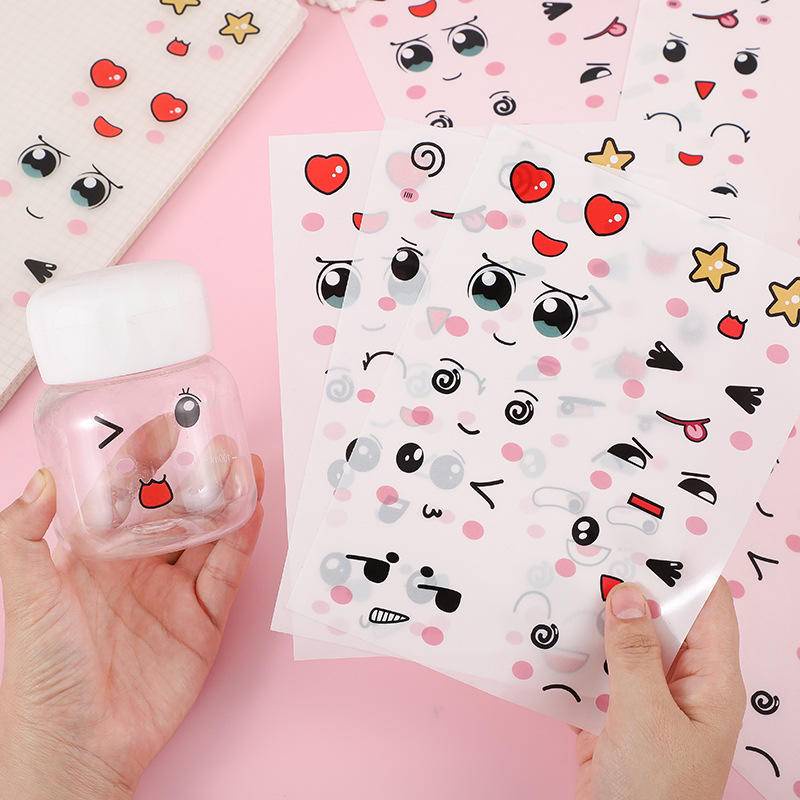 Korea Korea ins Seal Girl Heart Cute Emoji Stickers Creative Cartoon Smiley Face Goo Card ...