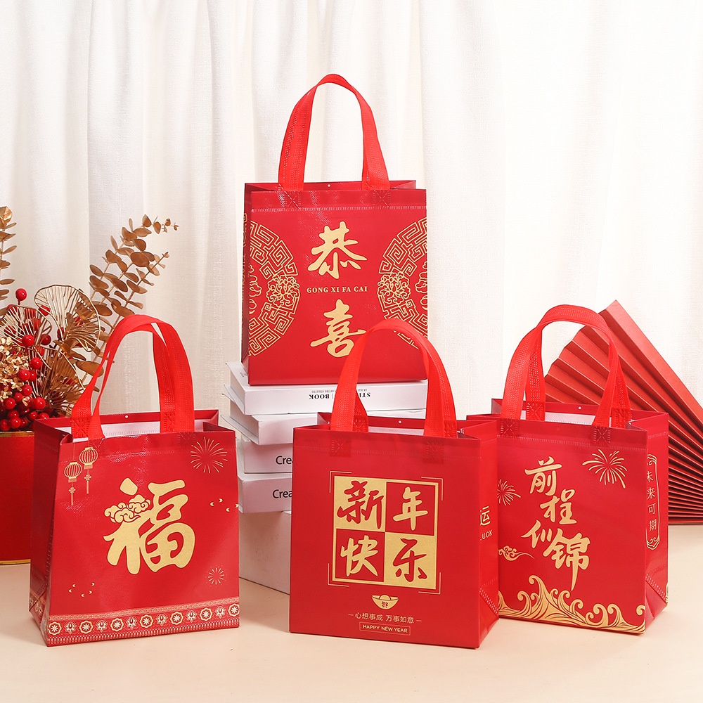 2026 cny Chinese New Year Non-Woven Gift Bag/Year of the Horse Reusable ...