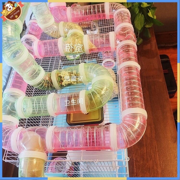 Hamster Wire Cage Diy Modified Pipe Acrylic Transparent External Pipe ...
