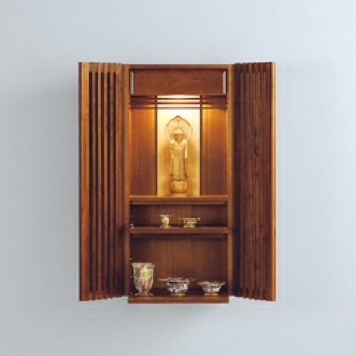 Solid Wood Buddha Shrine Cabinet with Doors, God Shrine Altar Cabinet ...