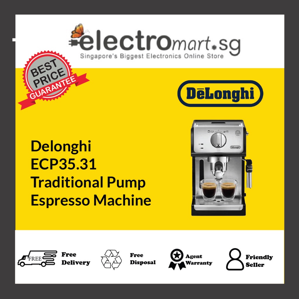 Delonghi ECP35.31 Traditional Pump Espresso Machine | Shopee Singapore