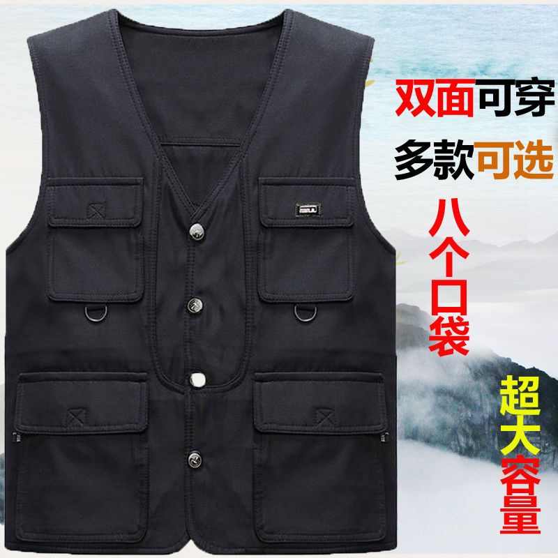 Men's Vest Overall Vest Multi-pocket Fishing Vest Photography Vest ...