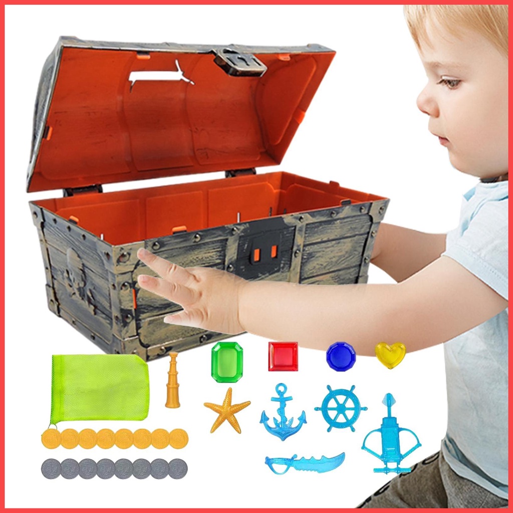 Treasure Box Toy Pirate Treasure Chests Storage Box Toy Large Size ...