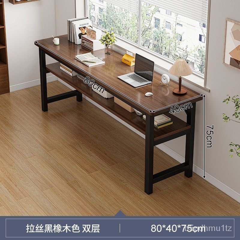 YQ Long Table Double-Deck Home Simple Desk Bedroom Office Computer Desk ...