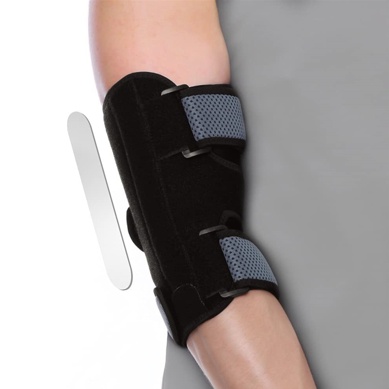 1Pcs Adjustable Elbow Support with 2 Removable Metal Splints Elbow ...