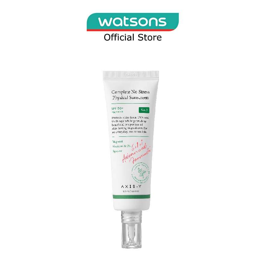 AXIS-Y Complete No Stress Physical Sunscreen 50ml | Shopee Singapore
