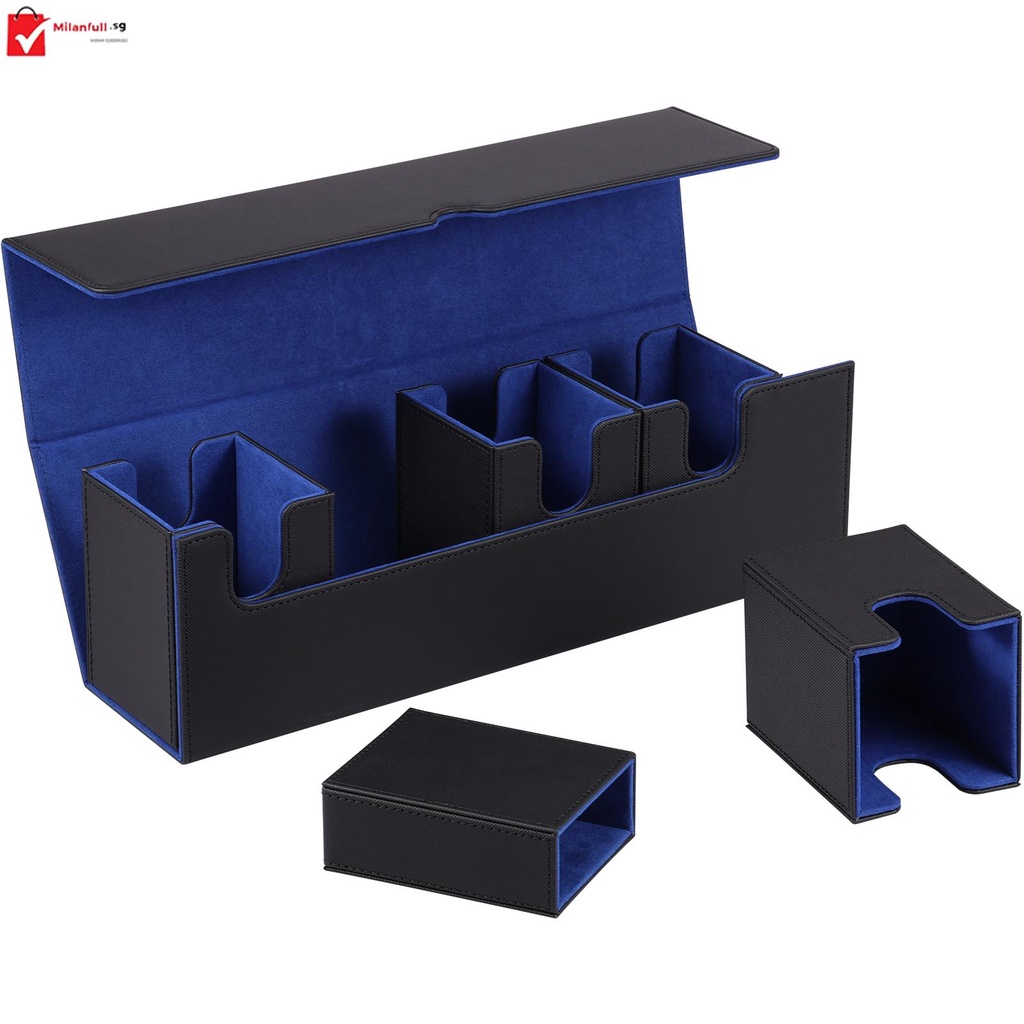 Deck Box 5 in 1 PU Card Deck Box with Dice Tray and 4 Card Deck Cases ...