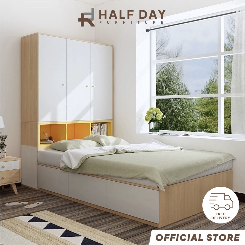 Halfday - Small unit master bedroom combined with storage/Wardrobe ...