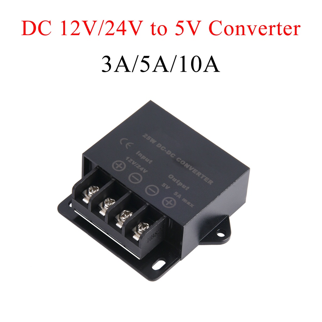 Mini DC 12V-24V to 5V 3A/5A/10A /15APower Converter IP68 Protection Car ...