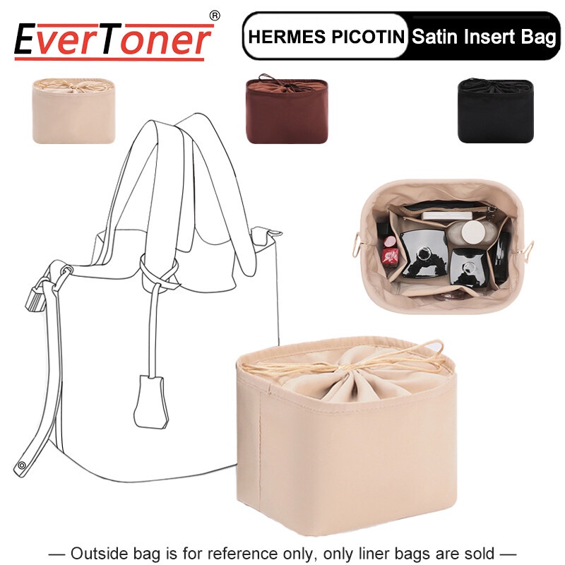 EverToner Satin Cosmetic Insert Bag for H-Picotin18 22 Basket Bag Liner ...