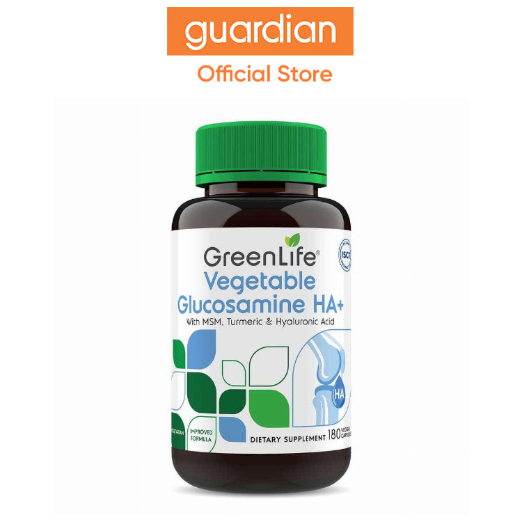 GreenLife Vegetable Glucosamine HA+ with MSM, Turmeric & Hyaluronic ...