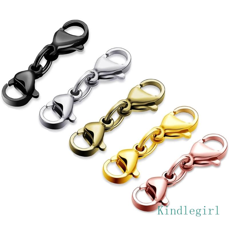 KING 8 Pcs Double Lobster Clasps Necklace Bracelet Extenders Double ...