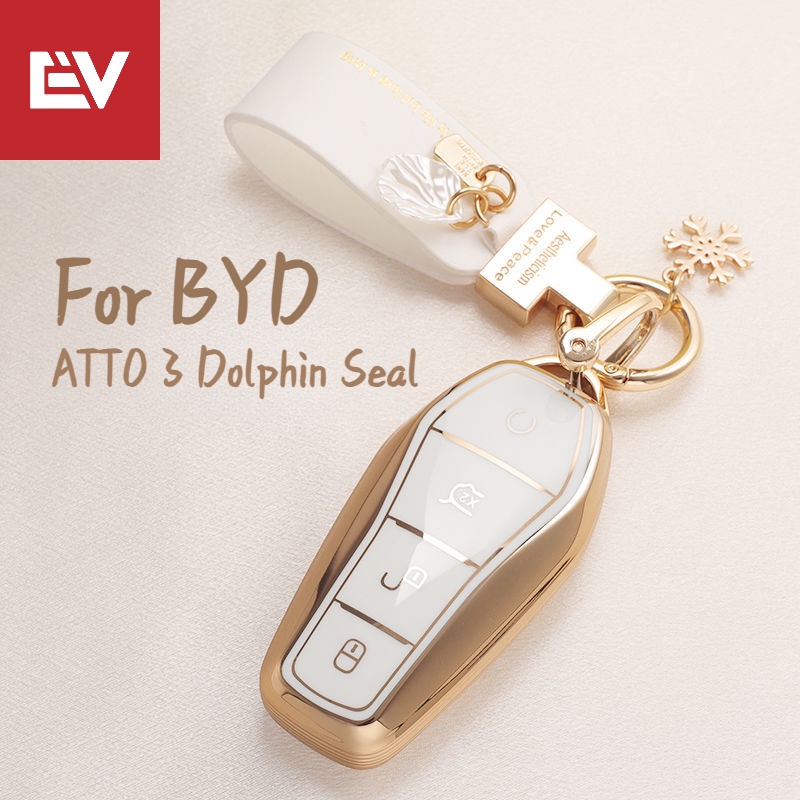 For BYD Auto Series Key Cover Elegant Ivory For [M6(eMax7)][Sealion 6 ...
