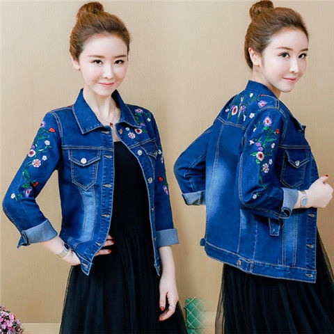 Spring Autumn New Style Embroidered Denim Jacket Women Short Jacket ...