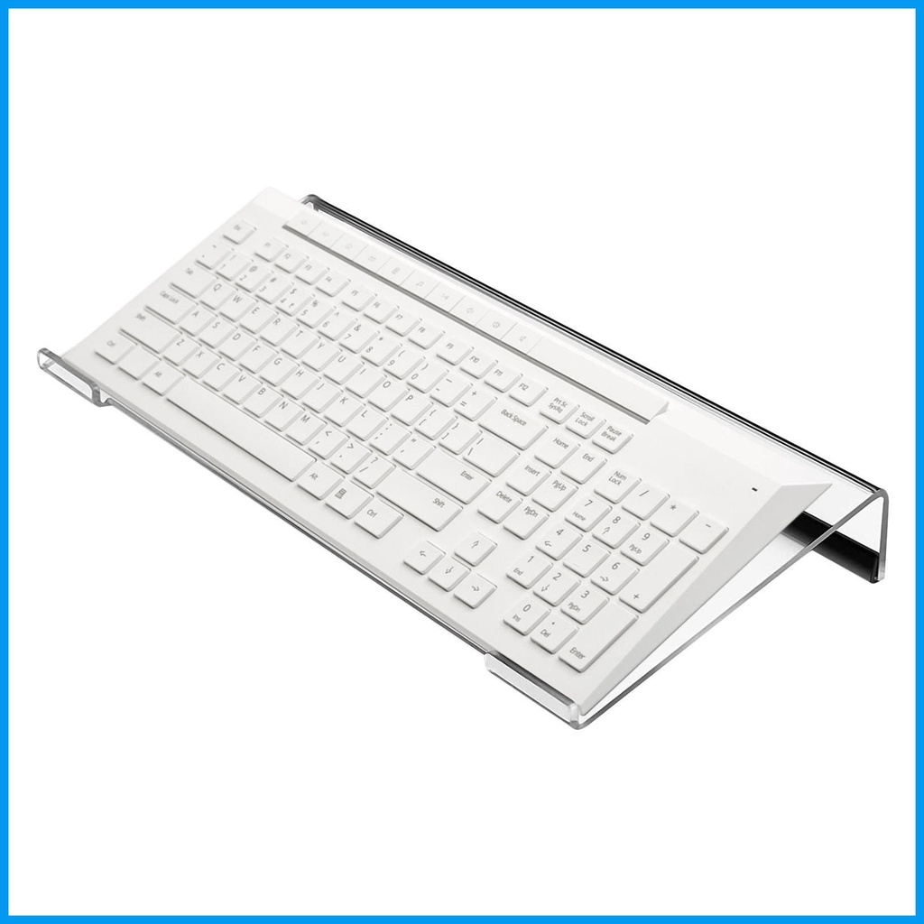 Keyboard Riser Stand Acrylic PC Keyboard Lift Clear Display Tray Game ...