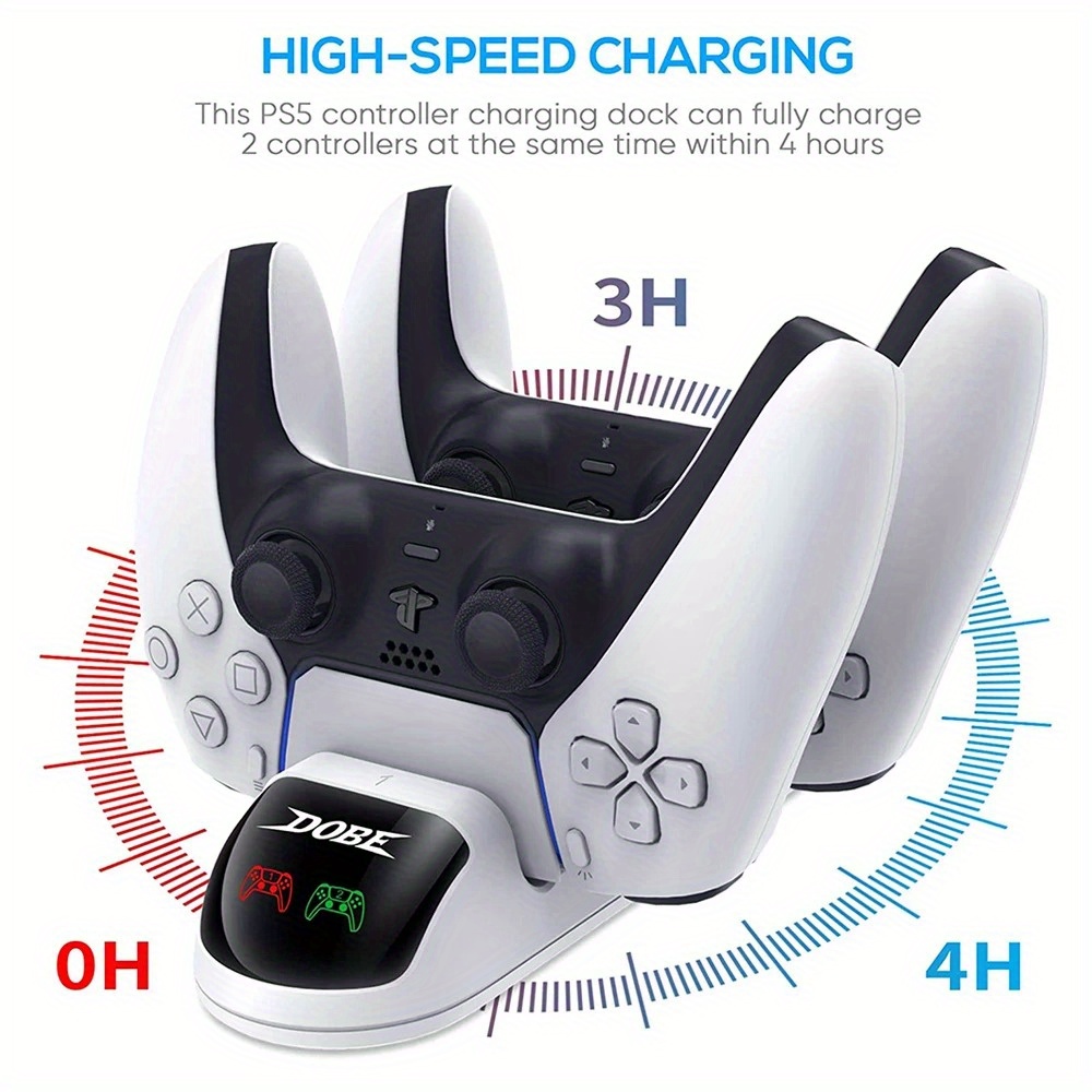 Charger For PS5 Controller Charging Station Dock For Playstation 5 LED ...