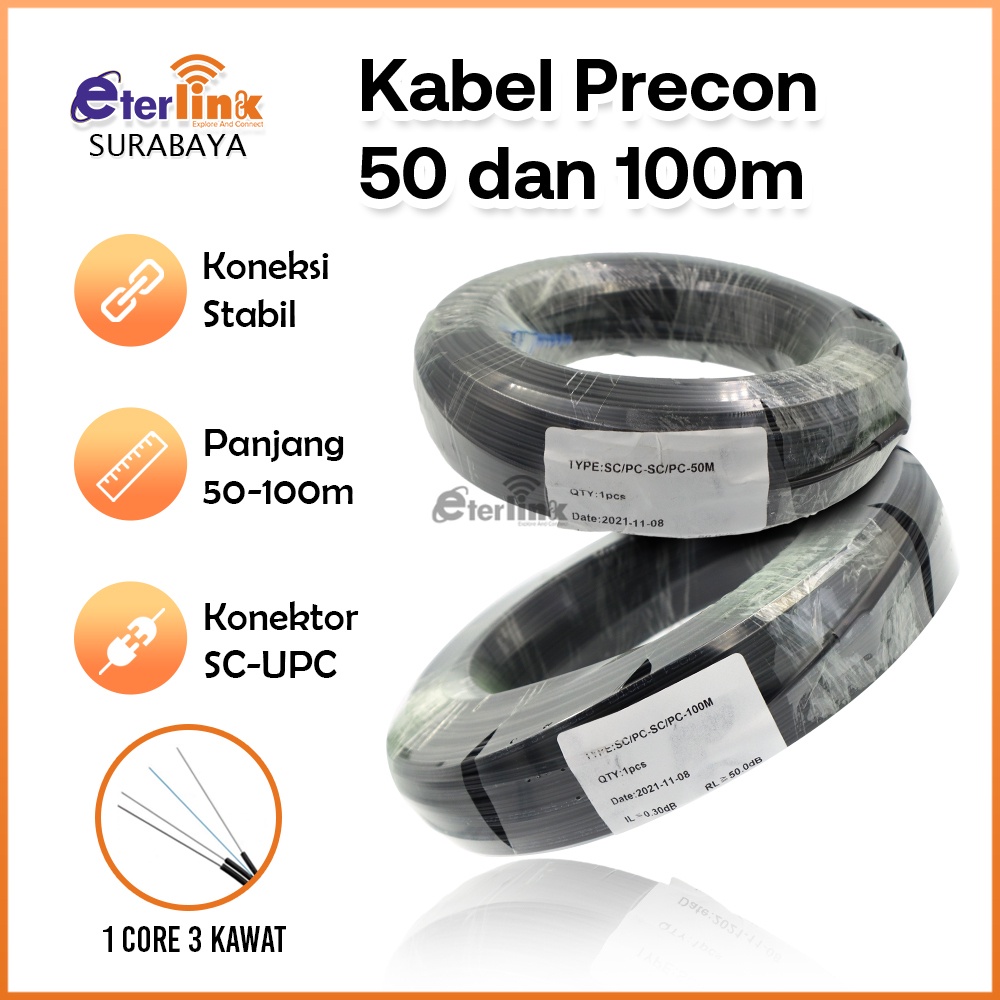 New!!! Fiber Optic Drop Core Cable/Precon FO Cable 100M /50M Meter ...