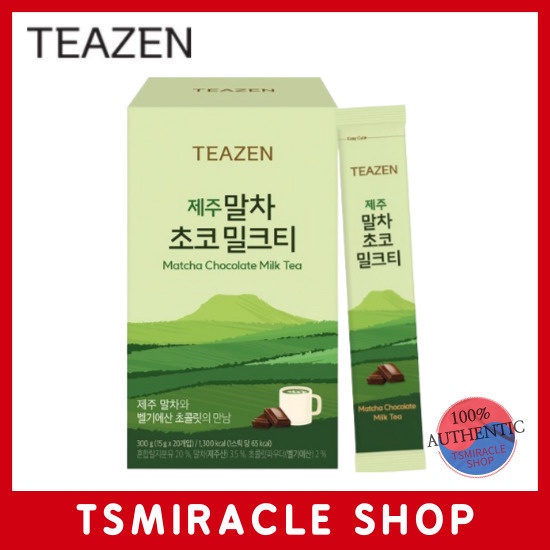 Teazen Jeju Matcha Chocolate Milk Tea 20 sticks cafe low calorie slimmy ...