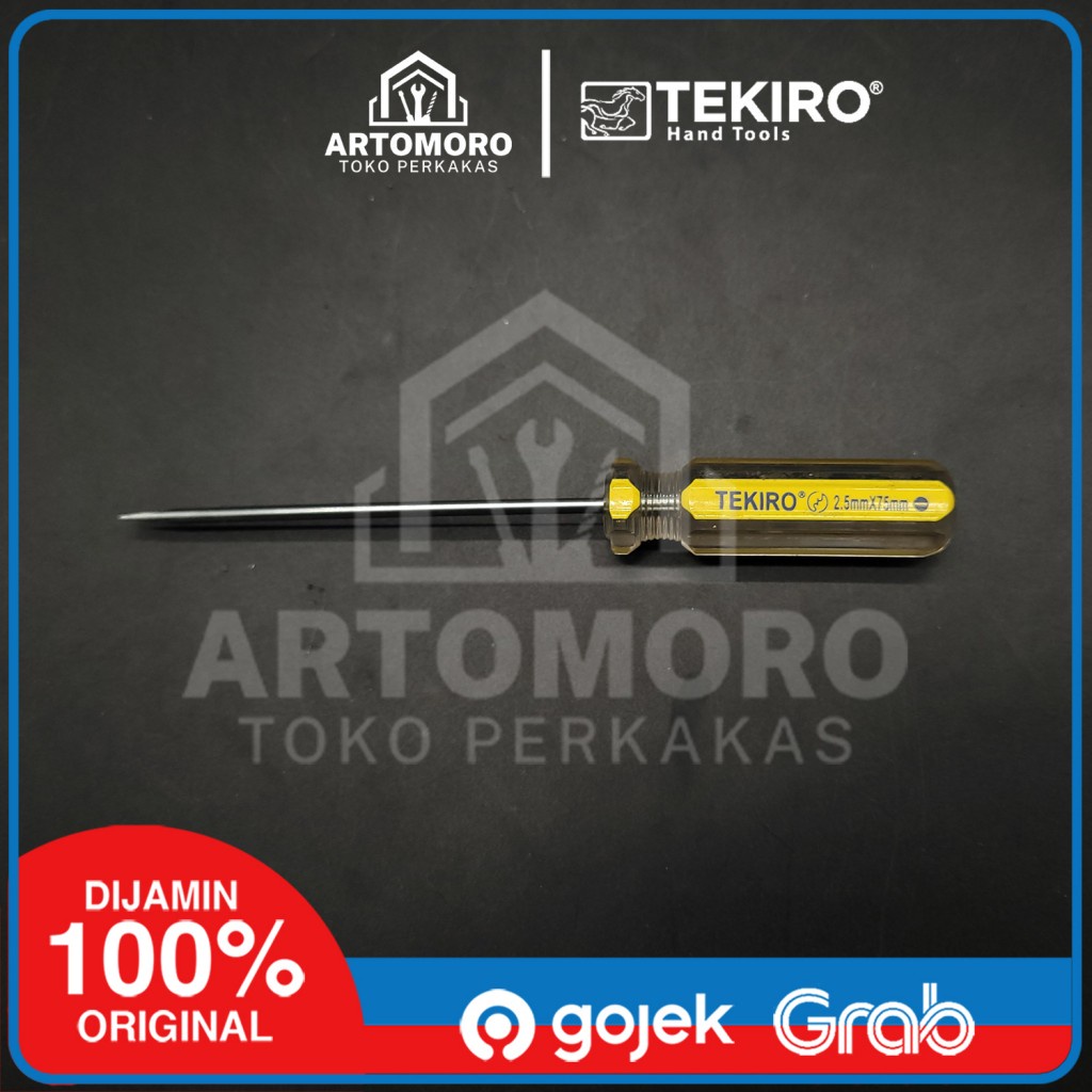 Minus Screwdriver (-) 2.5 x 75 Tekiro In lIne Kristal | Shopee Singapore